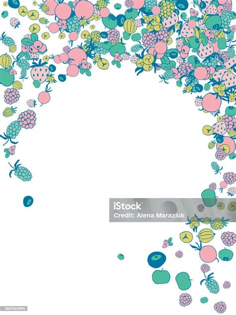 밝은 육즙 딸기의 프레임 천연 제품으로 만든 프레임 텍스트를 위한 빈 공간입니다 또한 배너 전단지 질감 포스터로 사용할 수 있습니다 손 그리기 벡터 배경입니다 그림 0명에