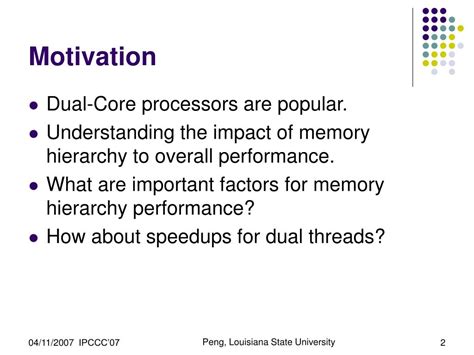 Ppt Memory Performance And Scalability Of Intels And Amds Dual Core