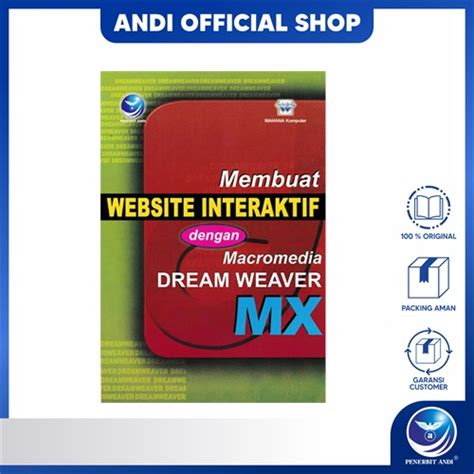 Jual Penerbit Andi Membuat Website Interaktif Dengan Macromedia Dreamweaver Mx Shopee Indonesia