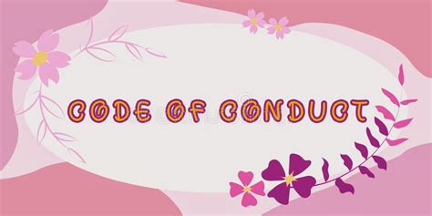 Text Showing Inspiration Code Of Conduct Business Idea Set Of Principles Are Ethics Respect