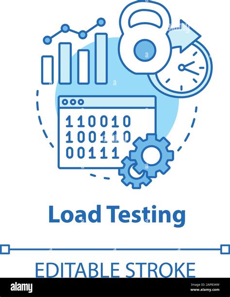 Load Testing Turquoise Concept Icon Software Development Idea Thin Line Illustration System