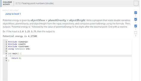solved jump to level 1 potential energy is given by