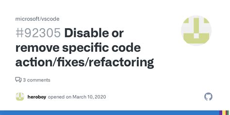 Disable Or Remove Specific Code Actionfixesrefactoring · Issue 92305