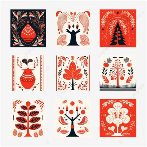 패턴화된 일러스트레이션과 요소가 포함된 메리 크리스마스 카드 크리스마스 순록 크리스마스 사슴 순록 Png 일러스트 및 이미지 에 대한 무료 다운로드 Pngtree