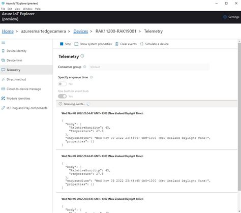 The Device Telemetry Display Stops Around Midnight Issue Azure Azure Iot Explorer Github