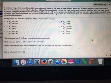 Solved In A Study Of Pregnant Women And Their Ability To Chegg Com