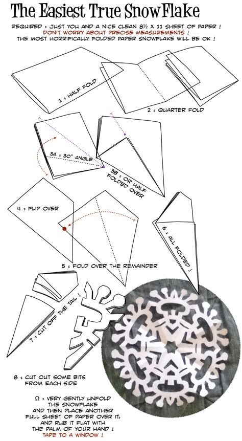 클래식 눈송이 종이 접기 종이모형