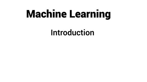 Ml Machine Learning Basic Introduction Learning Youtube
