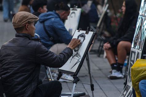 거리 예술가 야외 초상화 스케치 · 무료 스톡 사진