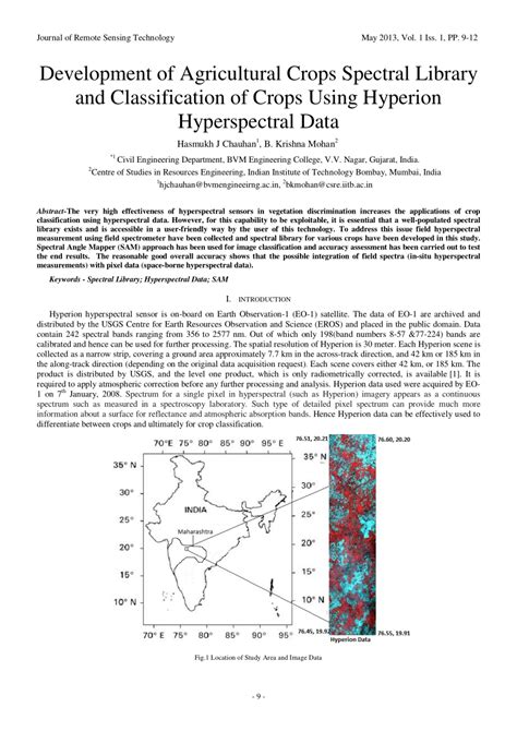 PDF Development Of Agricultural Crops Spectral Library And Classification Of Crops Using