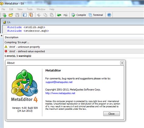 Build 625 Invalid Ex4 File And Metaeditor Has A Virus Ios Trading Platform Mql4 And