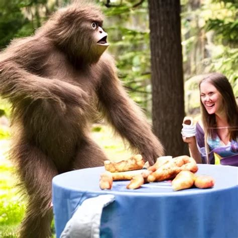 Female Sasquatch Entertaining Friends In A Backyard Stable Diffusion OpenArt