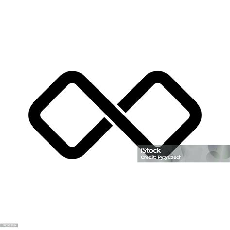 검은 무한대 기호 아이콘입니다 둥근된 모서리가 있는 직사각형 모양 간단한 평면 벡터 디자인 요소 무한에 대한 스톡 벡터 아트 및 기타 이미지 Istock