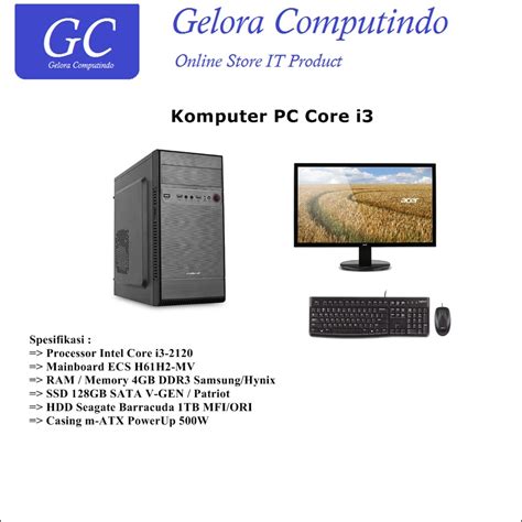 Jual Komputer Pc Rakitan Core I Gen Ram Gb Ssd Gb Hdd Tb Mfi Shopee Indonesia