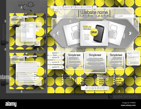 Website Design Template Menu Elements Stock Vector Image Art Alamy
