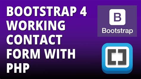 Bootstrap 4 Working Contact Form With Php Bootstrap 4 And Brackets Text Editor 👍 Youtube