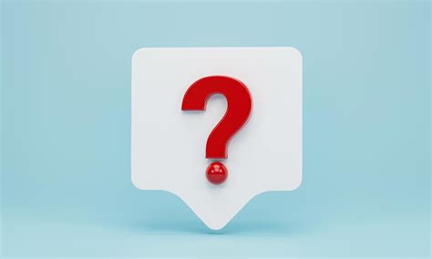 3D Rendering 3d Illustration Speech Bubble With Question Marks Icon