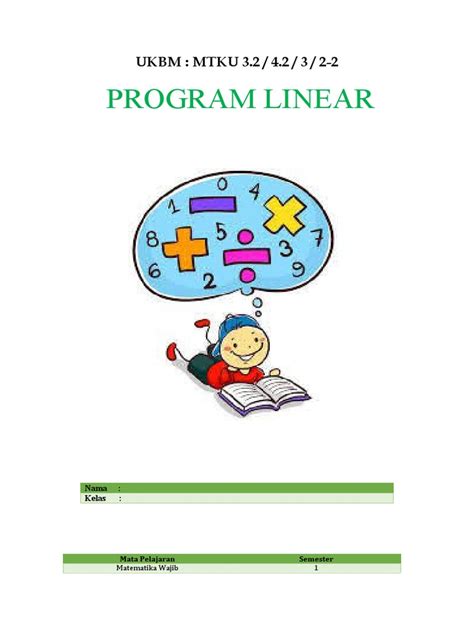 Masalah Program Linear Pdf