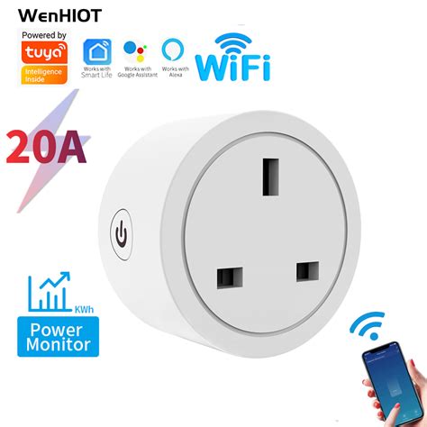 A Smart Plug WiFi Smart Socket UK Plug Adapter Timer Socket Smart Life APP Works With Alexa
