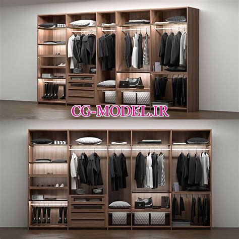 مدل سه بعدی کمد لباس 4 آبجکت کمد لباس سی جی مدل مرجع مدل سه بعدی