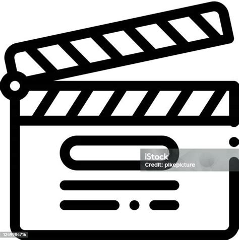 클래퍼 보드 번호 매기는 아이콘 벡터 개요 그림 매스컴에 대한 스톡 벡터 아트 및 기타 이미지 매스컴 벡터 상징 Istock