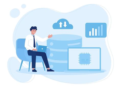 premium vector hosting technology server maintenance service database storage programming