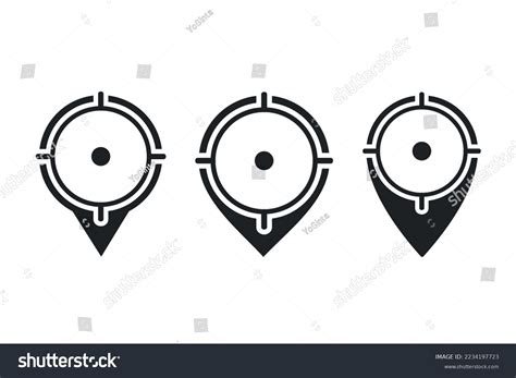 Pin Point Aim Target Illustration Vector Stock Vector Royalty Free 2234197723 Shutterstock