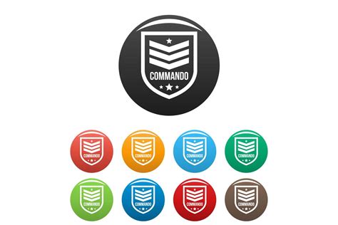 Commando Badge Icons Set Color Graphic By Anatolir56 · Creative Fabrica