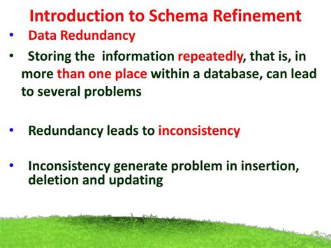 ppt introduction to schema refinement powerpoint presentation free