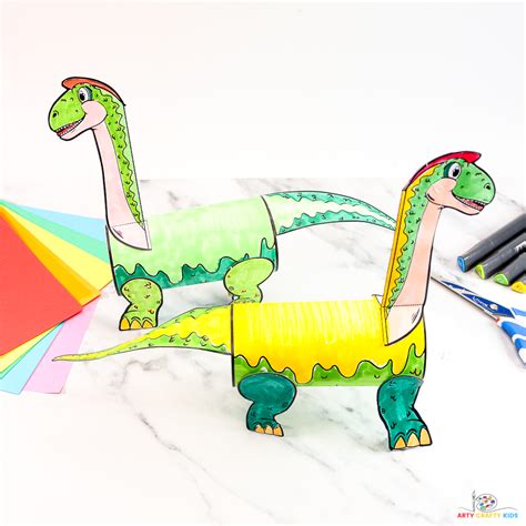 Dinosaur Printable Craft Paper Bag Dinosaur Craft With Printable
