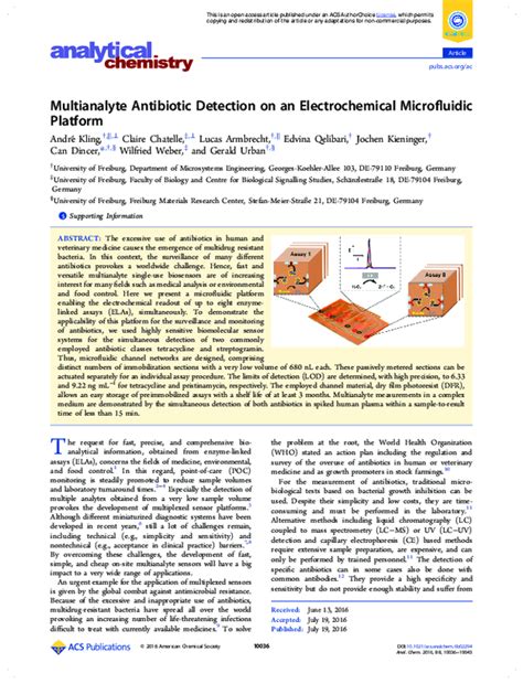Pdf Multianalyte Antibiotic Detection On An Electrochemical
