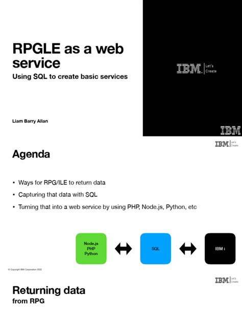 Rpgle As A Web Service Liam Allan Pdf Ibm Rpg Intel