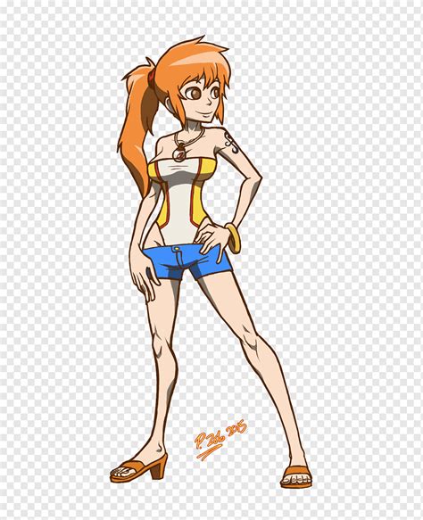 Nami Fan Art Anime Manga Nami Una Pieza Televisión Mamífero Mano