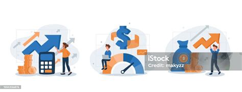 비용 최적화 개념 집합입니다 재무 및 마케팅 전략의 아이디어 비용 및 소득 잔액 지출 및 비용 절감은 비즈니스 가치를 극대화하는