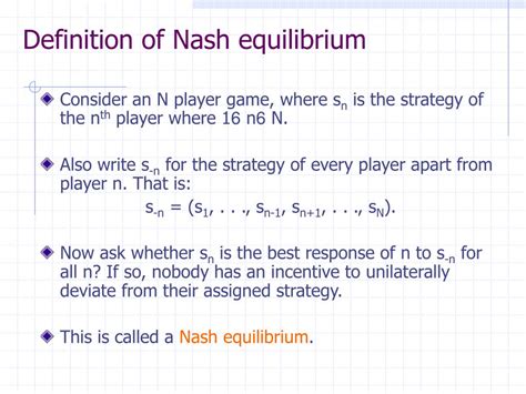 Ppt Lecture 4b Nash Equilibrium Powerpoint Presentation Free