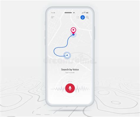 Map Gps Navigation Ux Ui Concept Smartphone Map Application