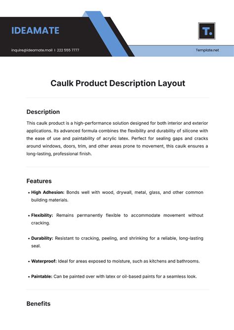 Free Product Description Templates To Edit Online