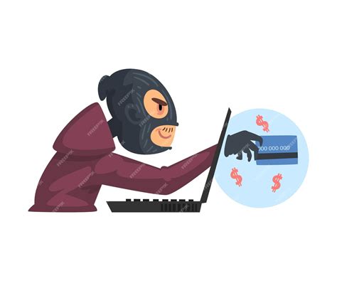 Premium Vector Hacker Man Wearing Gloves And Mask Breaking Into