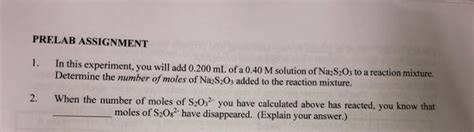 solved prelab assignment 1 in this experiment you will add