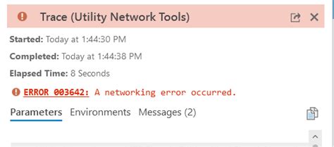 Subnetwork Trace A Networking Error Occurred Esri Community