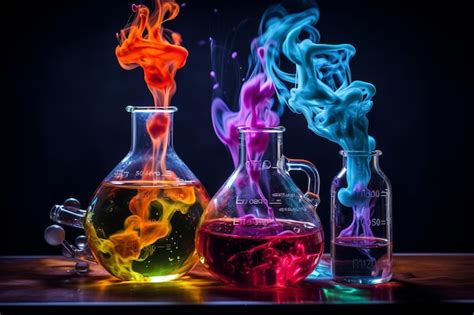 Premium Photo Colorful Chemical Reaction The Art Of Mixing Colored