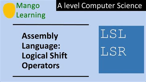 Assembly Language Logical Operators Youtube