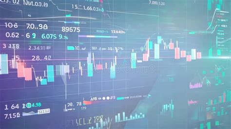 Market Trading Monitor With Growth And Decline Financial Graph Or Chart