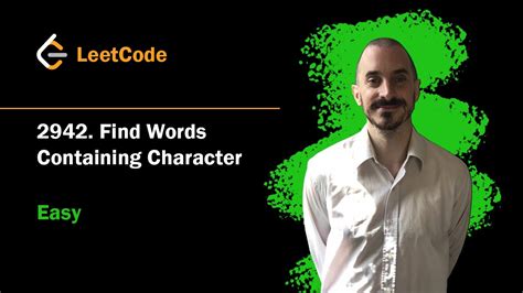 Find Words Containing Character Leetcode 2942 Python Youtube