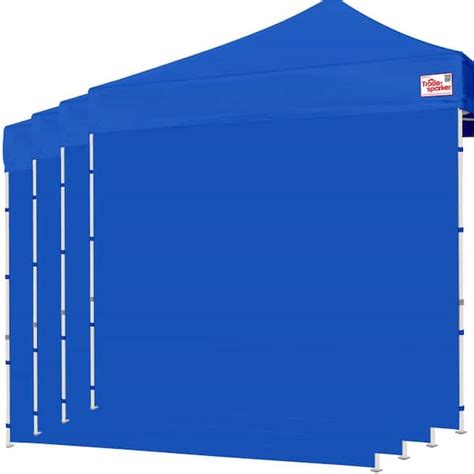 Tradesparker Series 10 Ft X 10 Ft Blue Pop Up Canopy Wall With Zipper