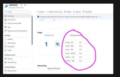 Azure Backup Always Shows Successful But 0 Bytes Used And 260gb Was