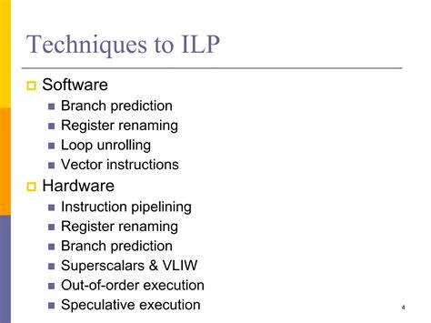 instruction level parallelism compiler techniques pptx
