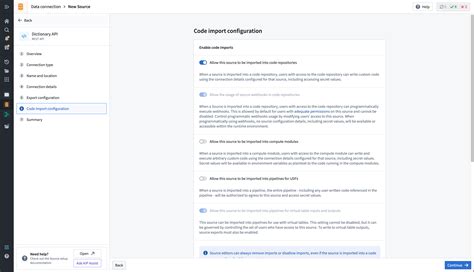 Data Connection • External Connections From Code • External Transforms