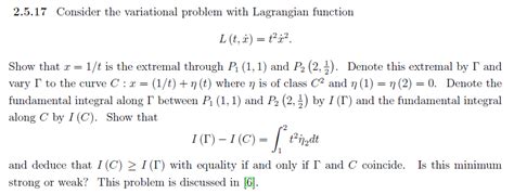 Solved 2517 Consider The Variational Problem With