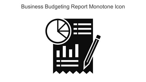 Business Budgeting Report Monotone Icon In Powerpoint Pptx Png And Editable Eps Format Ppt Example